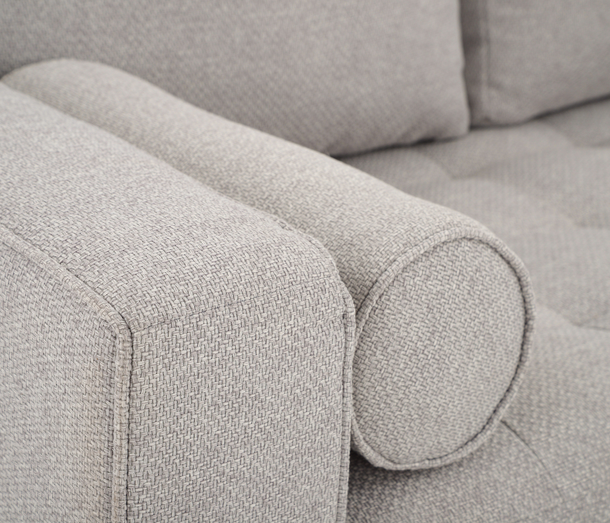 Sala esquinera 5 cuerpos Landero - Gris claro