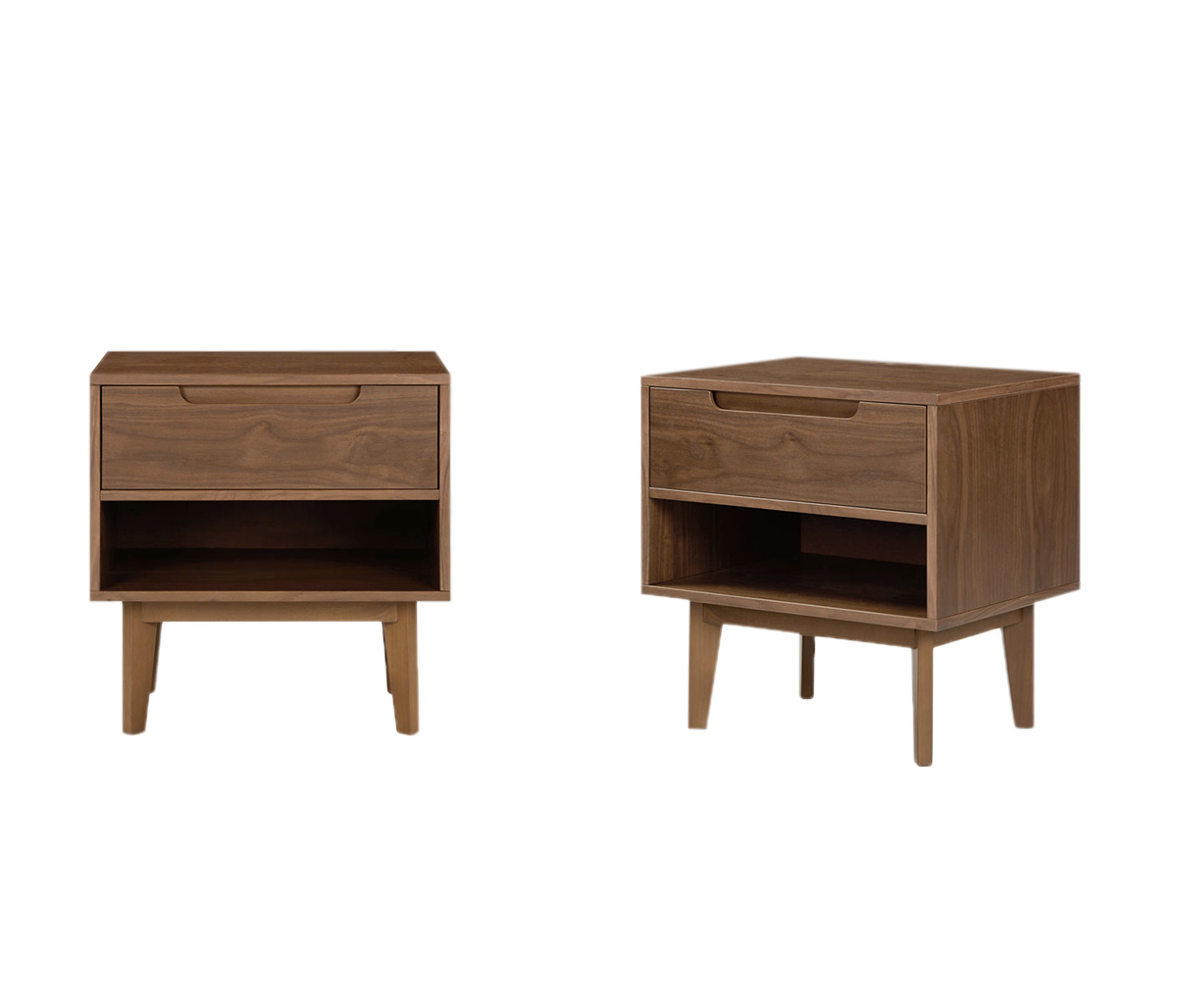 Set de 2 burós Talitha - Nogal